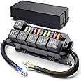 Amazon.com: 11 Way Fuse Relay Box Block 12v Pre-Wired for Automotive, 11 Slot Fuse Box and 6 ...