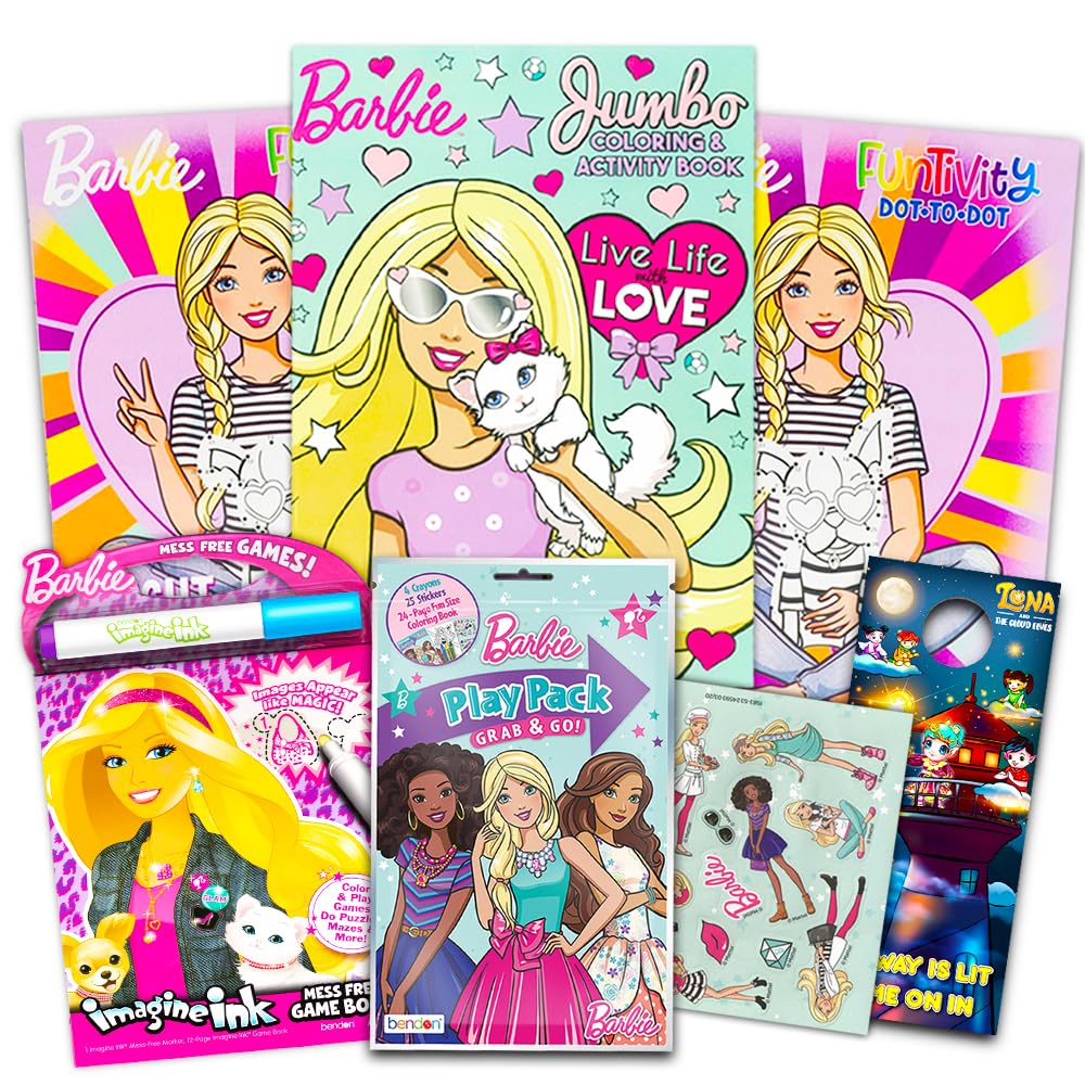Mua Barbie Coloring and Activity Book Super Set - 4 Books with Over 25 ...
