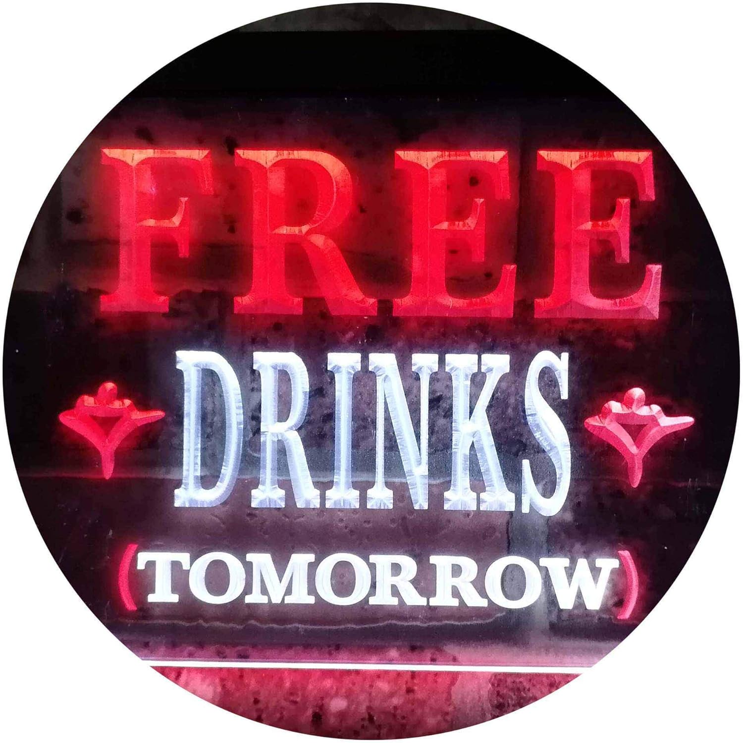 Amazon.com: ADVPRO Free Drinks Tomorrow Bar Illuminated Dual Color LED ...