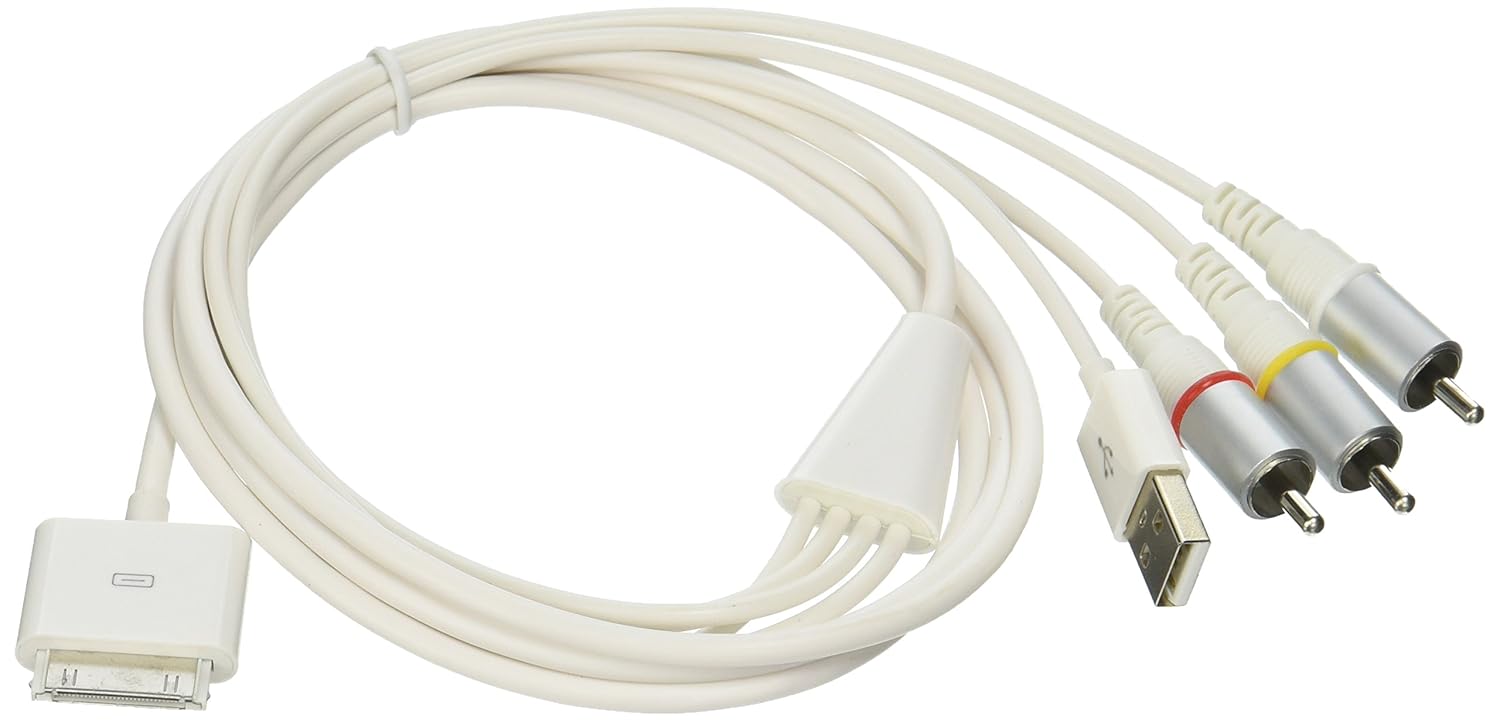 AV Video to TV Composite RCA Cable USB Charger for iPad iPod Touch ...