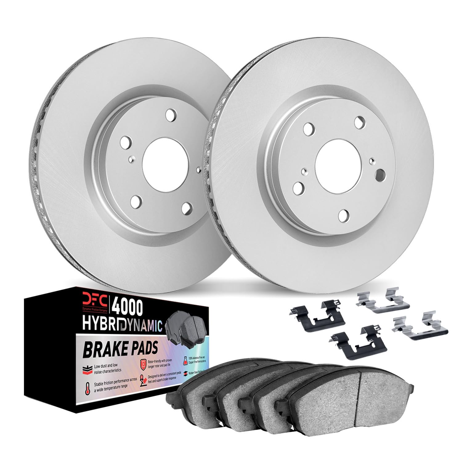 Dynamic Friction Company Front Brakes Pads and Rotors Kit| Front Brakes ...