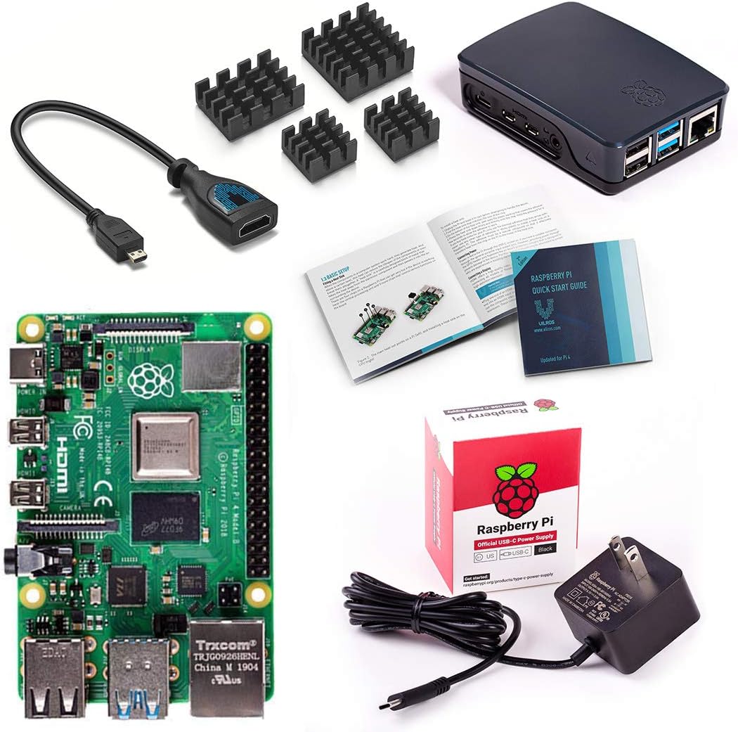 Amazon.com: Vilros Raspberry Pi 4 Model B Basic Starter Kit with ...