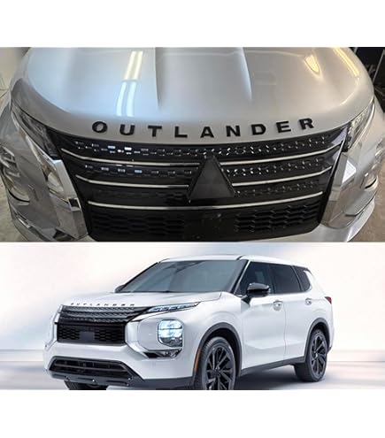Mitsubishi Hood Badge Mitsubishi Outlander Hood Letter Badge - Silvery ...