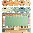 Amazon.com: Whaline 69Ft Boho Pastel Color Smile Face Bulletin Board ...