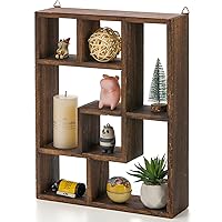 Amazon.com: WUWEOT Wood Shadow Box, 15" x 12" Cubes Display Shelf ...