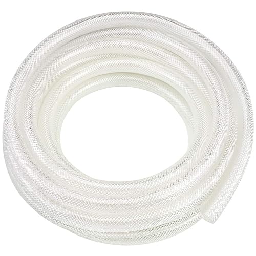 5/8" ID x 10 Ft High Pressure Braided Clear PVC Tubing Flexible Vinyl ...