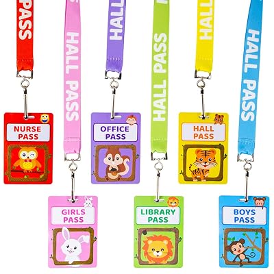 Set of 6 Cute Safari Animal Hall Pass Lanyards & Philippines | Ubuy