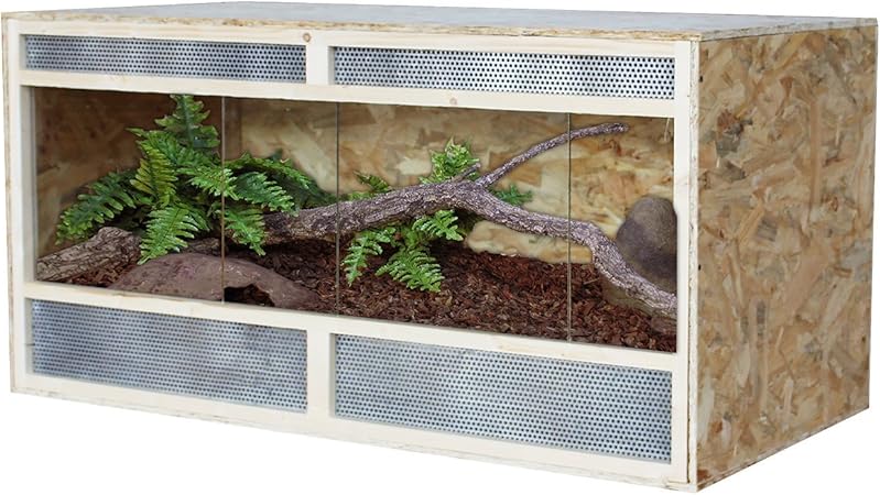 PawHut 4ft Reptile Pet Vivarium Home House Terrarium Habitat Leopard ...