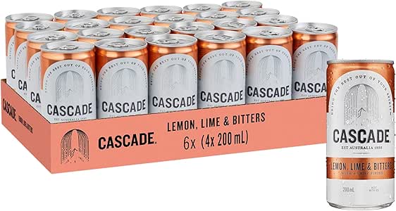 Cascade Lemon Lime and Bitters Multipack Mini Cans 24 x 200mL: Amazon ...