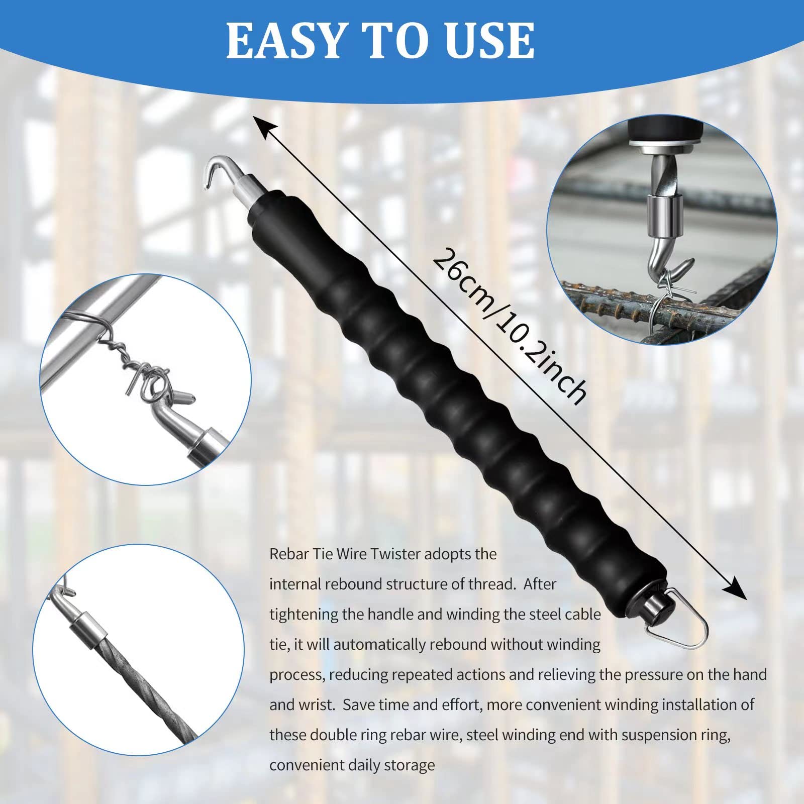Mua Double Loop Rebar Wire Bar Ties 16 Gauge Rebar Tie Wire with 6 Inch ...