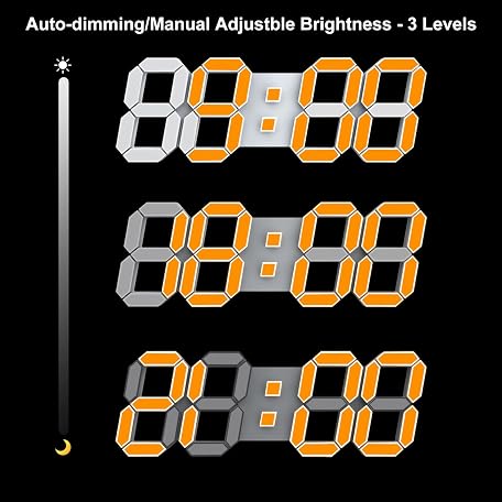 Mua Deeyaple Led Digital Alarm Clock 3D Small Wall Clock No Noise ...