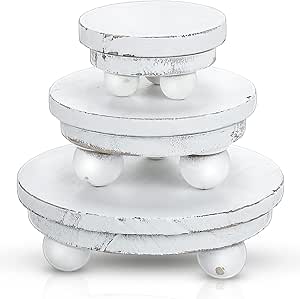 Amazon.com: 3 Pieces Wood Risers for Decor Mini Rustic Farmhouse Riser ...