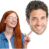 Amazon.com: Big Dot of Happiness Fun Face Cutout Paddles - Custom Face ...