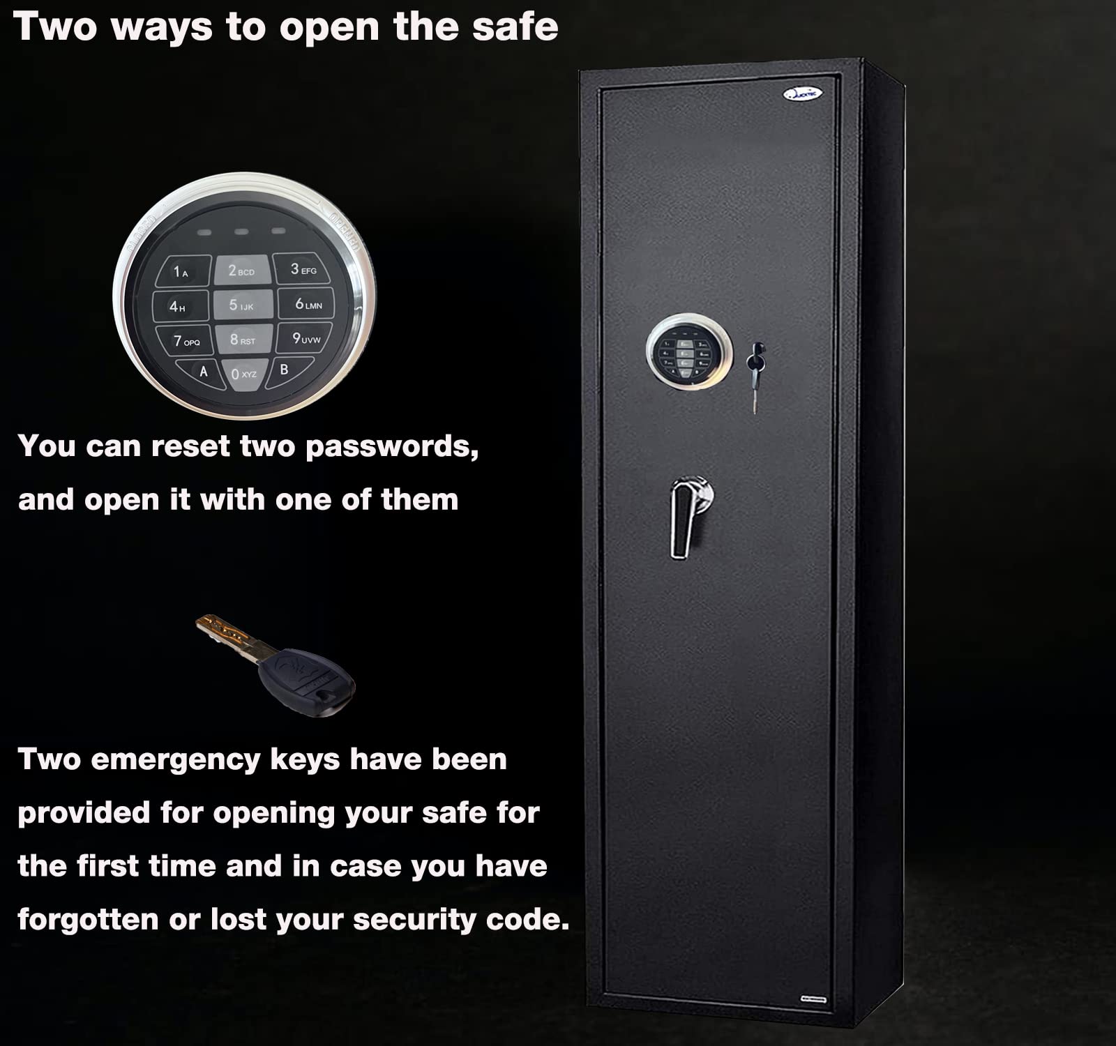 Quicktec Large Rifle Safe, Gun Safe for Home Rifles and Pistols, Quick ...