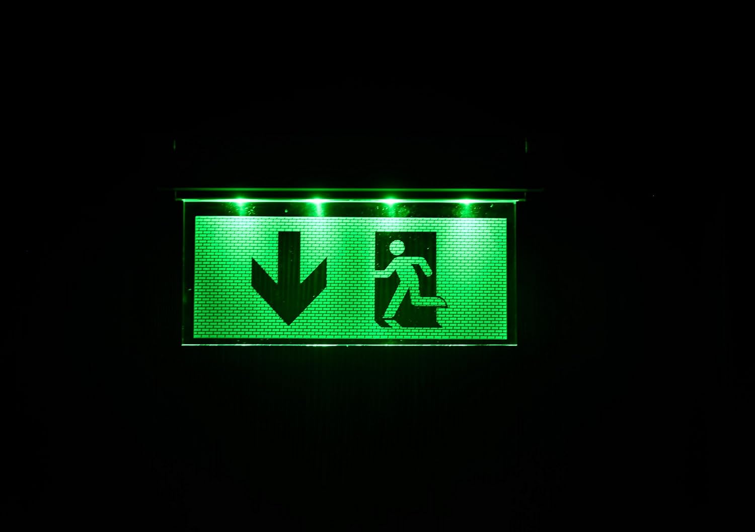 Emergency Exit Escape Route Lighting with Downwards Arrow – BigaMart
