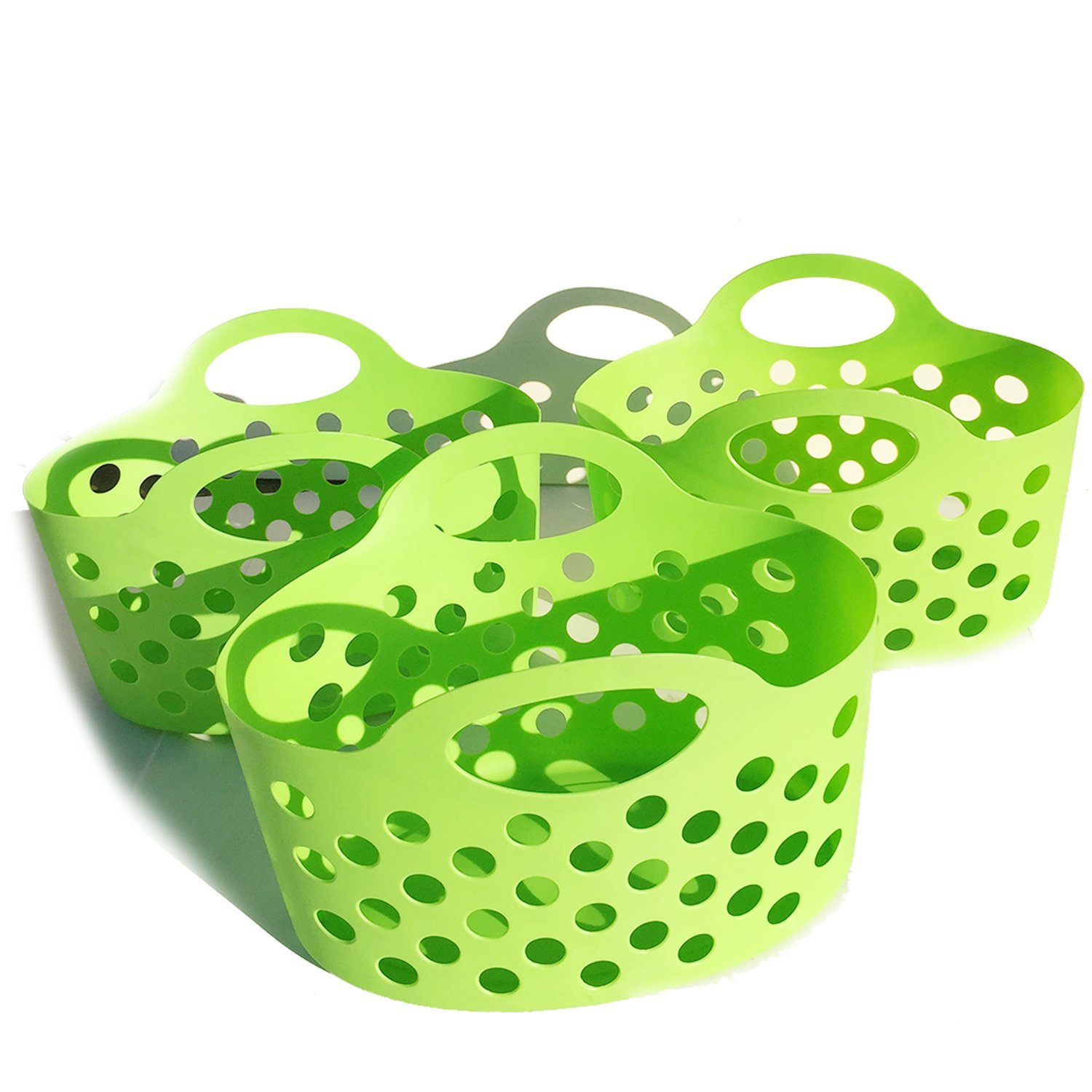 Amazon.com: Plastic Basket For Shelves Bathroom Caddy Flexible Oval ...