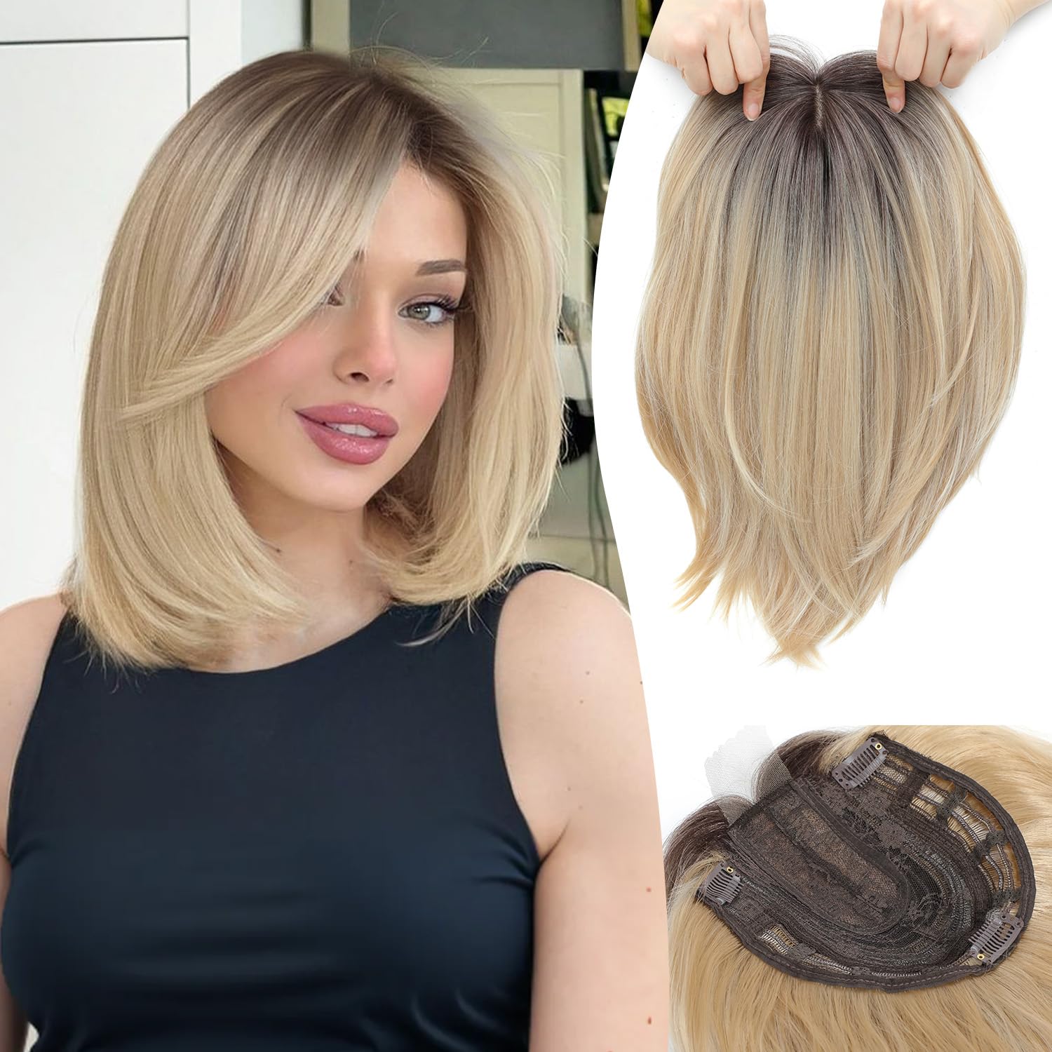 Ms Taj Hair Topper 12 Inch Hair Toppers for Women with Thinning Hair 6. ...