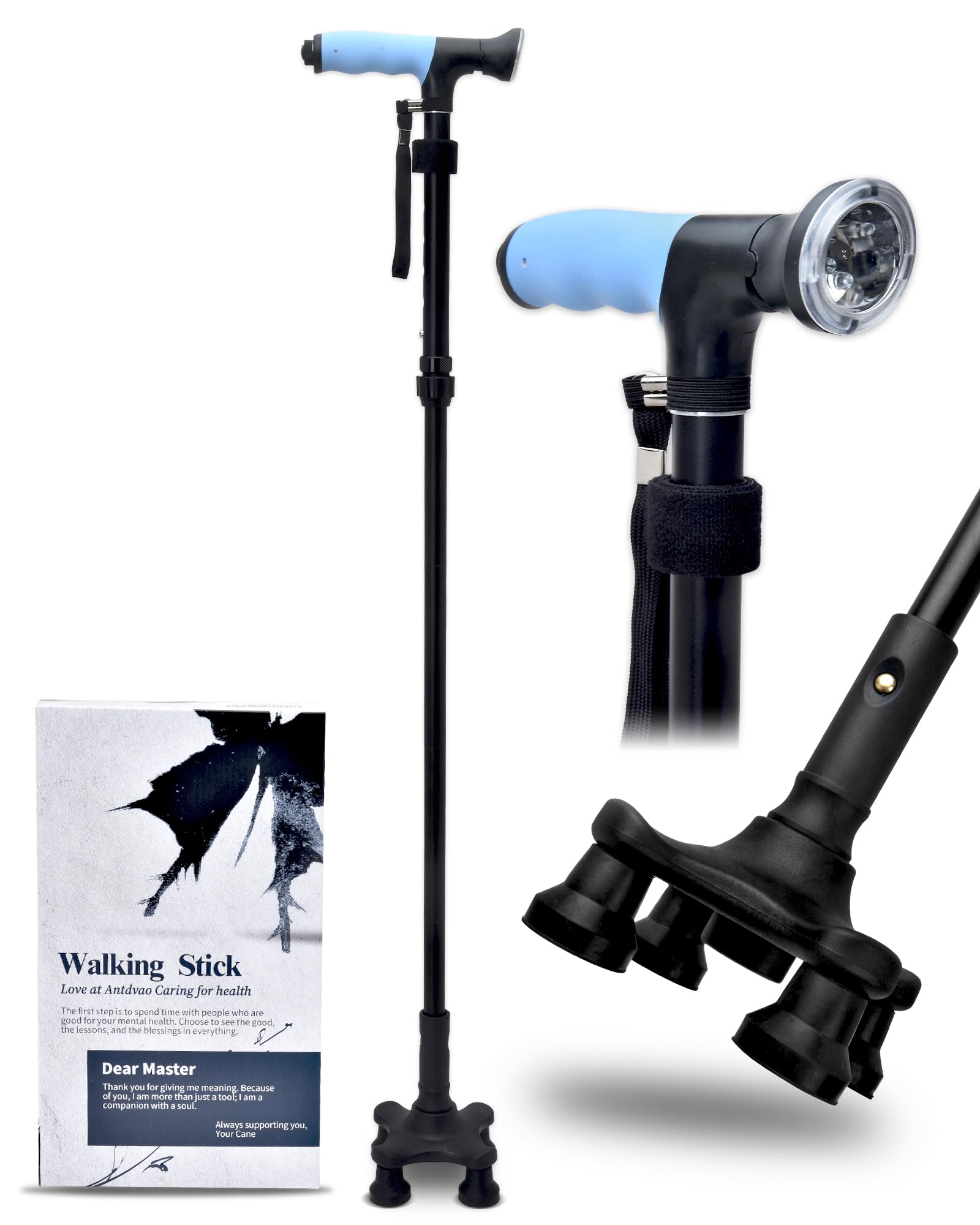 Sangohe Walking Cane for Men & Women - Walking Stick Adjustable, Pivot ...