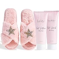 Amazon.com : Nicole Miller Bath and Body Gift Set with Slippers, Foot ...