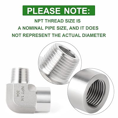 Taisher 2pcs 304 Stainless Steel 90 Degree Barstock Street Elbow 1/2 Inch NPT Male Pipe to 1/2 ...