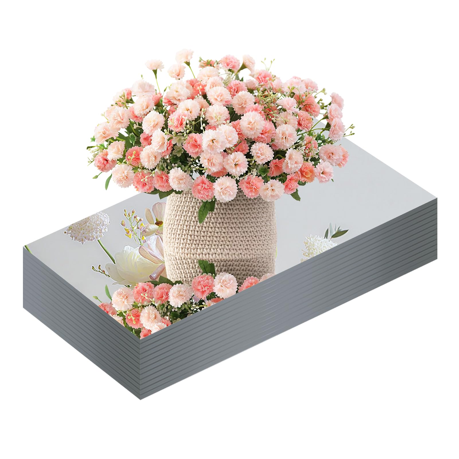 VSAR House Glass Mirror Centerpieces for Tables, 12pcs 12"×5" Mirror ...