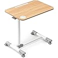 Amazon.com: ETHU Overbed Table with Wheels, Rolling Tray Table, Hospital Bed Table, Adjustable ...