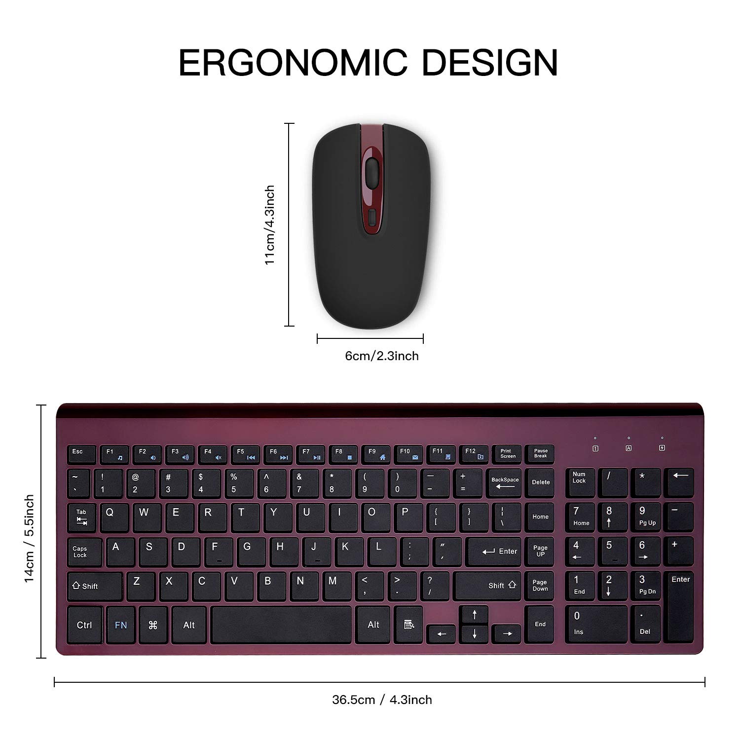 Mua Cimetech Wireless Keyboard And Mouse Combo Compact Full Size Wireless Keyboard And Mouse