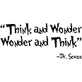 Amazon.com: Vinyl Wall Art Decal - Think and Wonder Wonder and Think ...