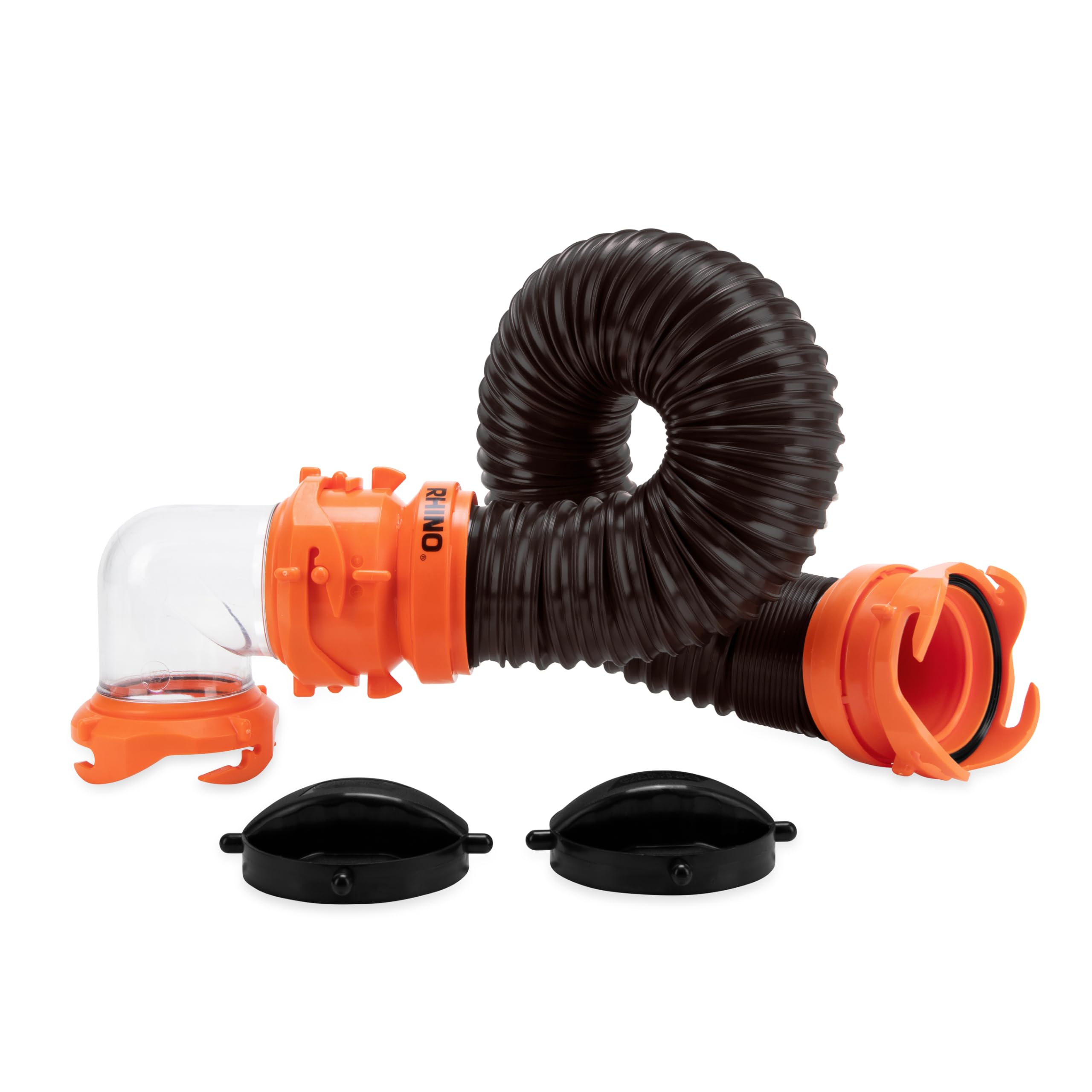 Camco RhinoFLEX Tote Tank 3-Ft RV Sewer Hose Kit - Features Clear Low ...