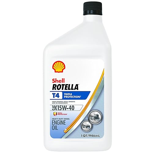 Shell Rotella 550045140-6PK T4 Triple Protection Motor Oil (15W-40 CJ4 ...