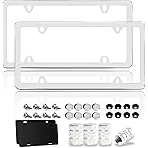 Amazon.com: Flamax Mirror Polished Heavy Duty Stainless Steel License Plate Frame with Chrome ...