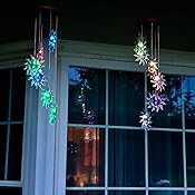 Amazon.com : Asbana Solar Powered Wind Spinner Light, 6 Smile Suns with ...