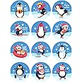 Amazon.com: Lucleag 360PCS Winter Penguin Stickers for Kids, 12 Styles Christmas Penguin ...