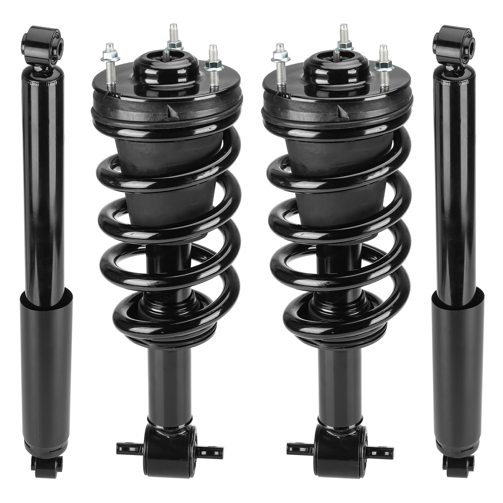 Front & Rear Strut Shock Assembly w/Coil Spring Compatible with Chevy ...