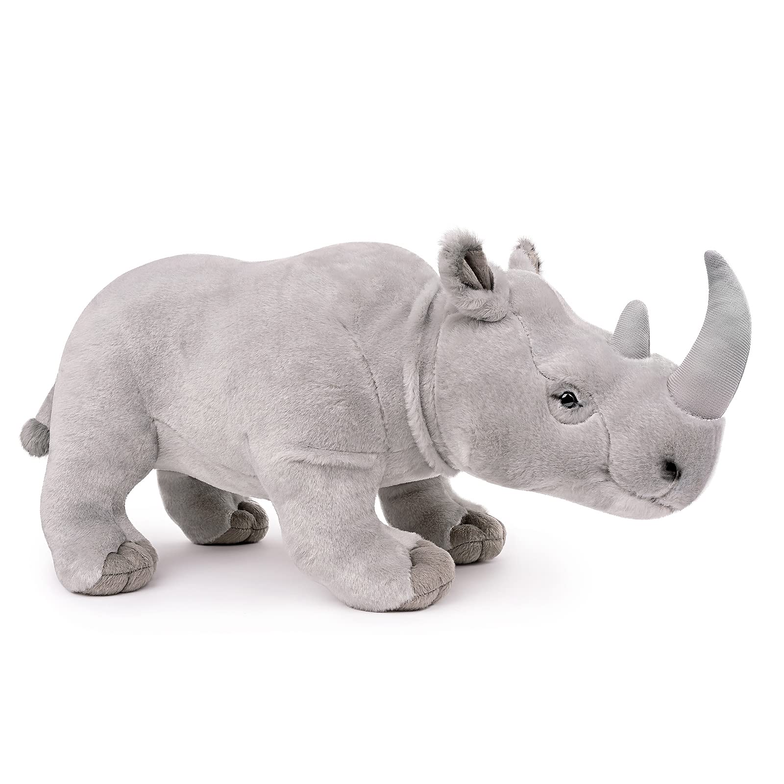 Rhino Plush, Realistic 17” White Rhino Stuffed Animal, Lifelike ...