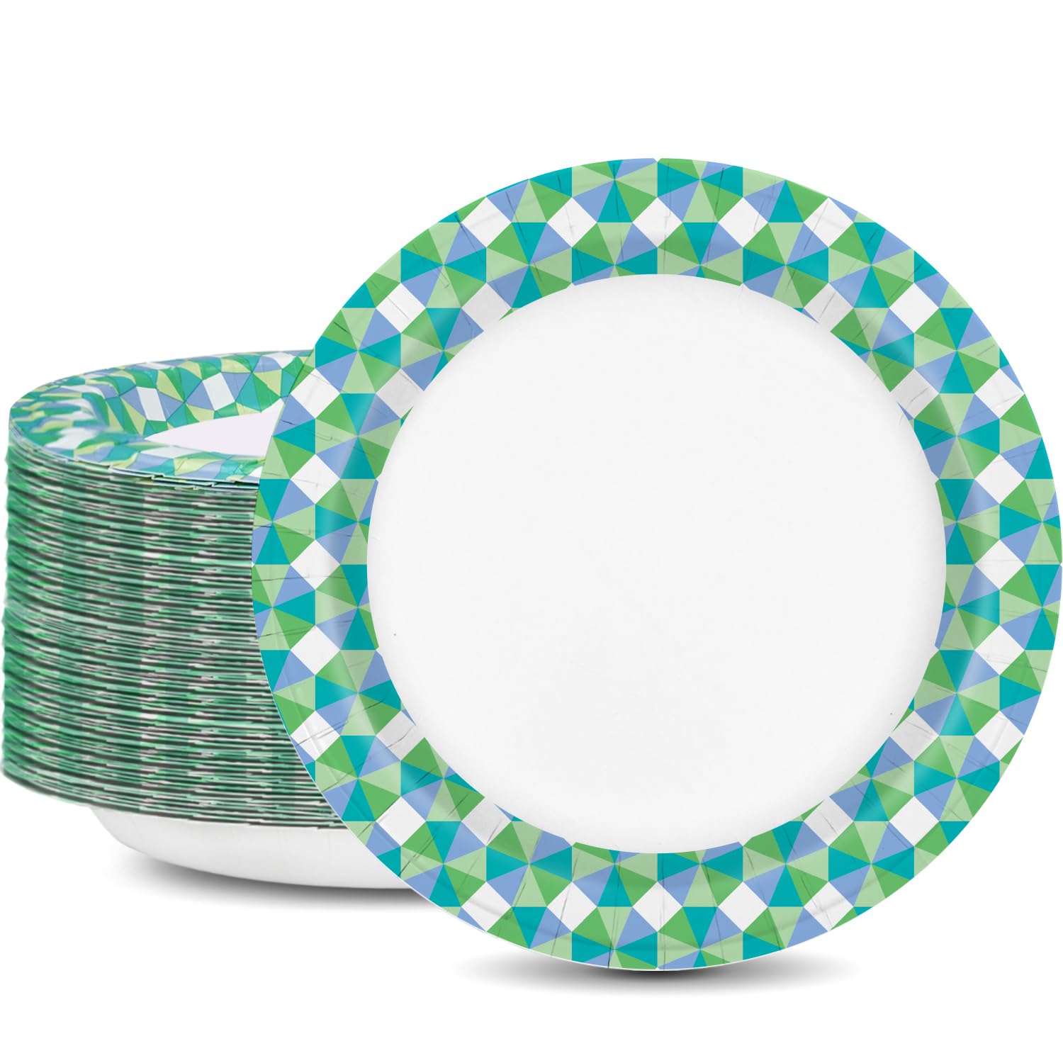 Charmount Paper Plates Bulk, 10 Inch Large Paper Plates, 100pcs ...