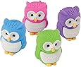 Amazon.com : Owl Erasers, Assorted Colors (Pack of 12) : Office Products