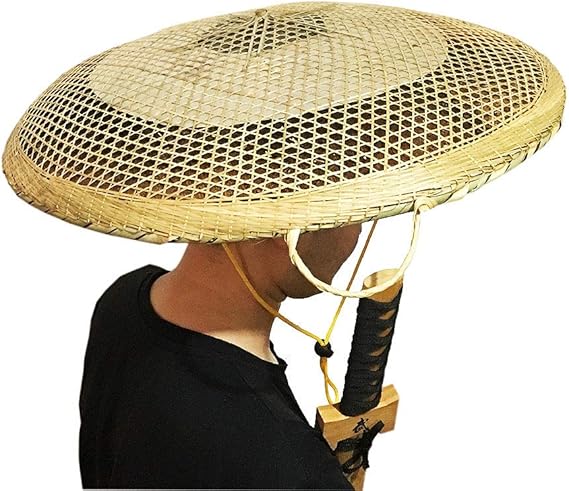Amazon.com: SUNNYHILL Bamboo Japanese Hat Samurai Hat Cosplay Asian Hat ...