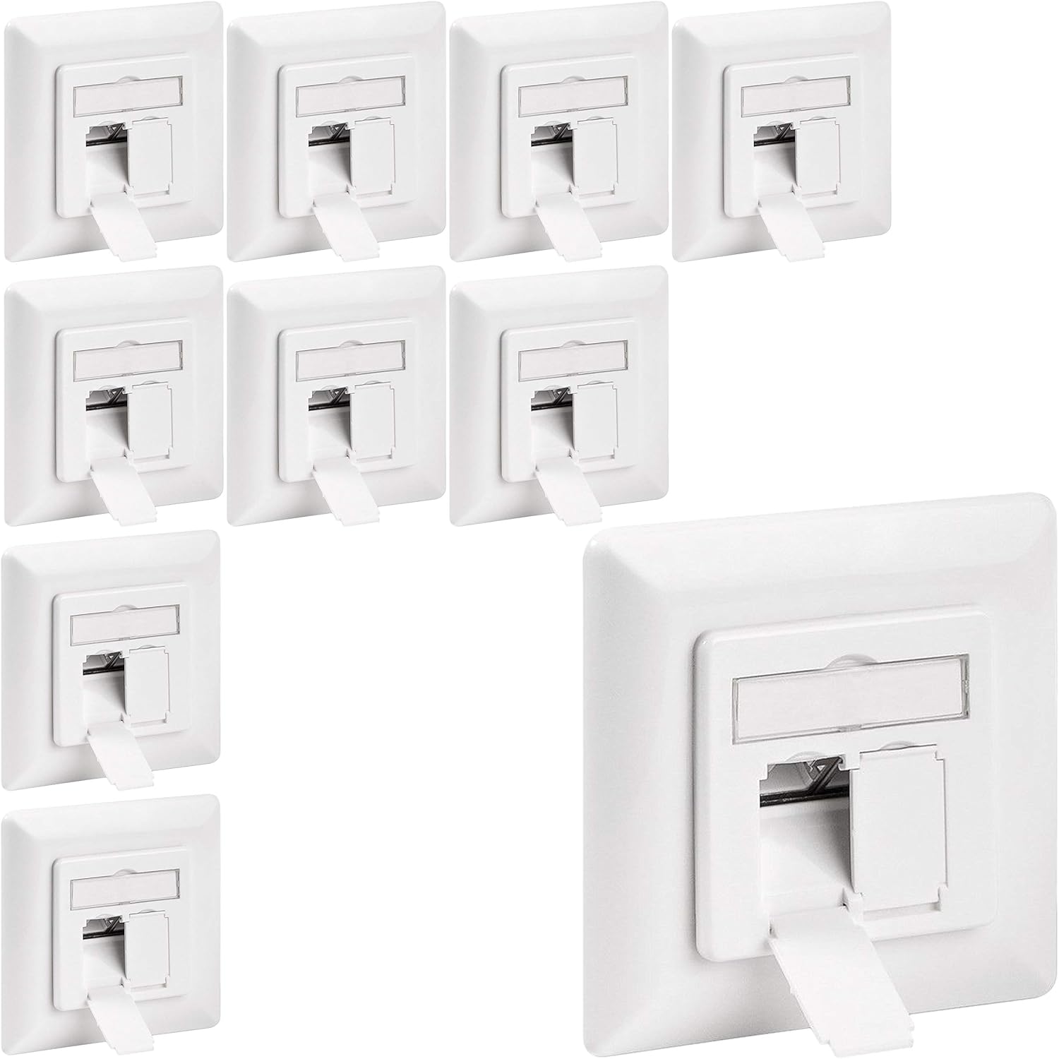 1aTTack Network Box Flush-Mounted Socket for Cat5 Cat5e Cat6 Cat7 Cat8 ...