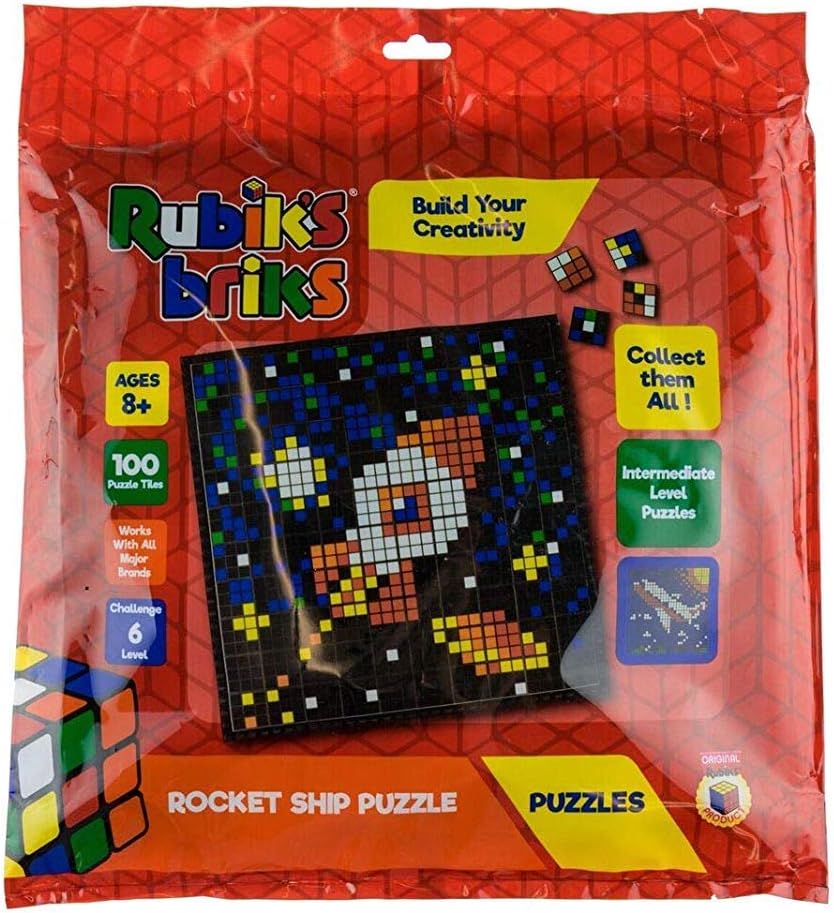 Rubik’s Briks 3×3 Brik Tile Rocket Puzzle | Officially Licensed Rubik’s ...