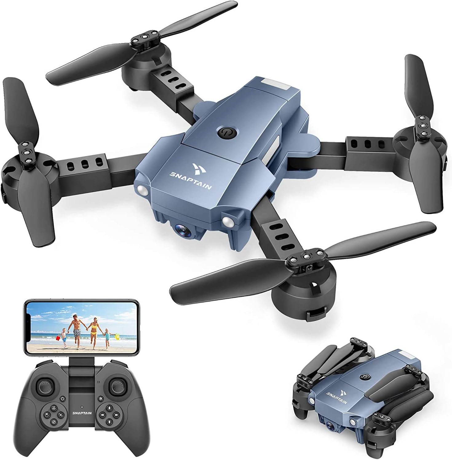 SNAPTAIN A10 Mini Foldable Drone with 720P HD Camera FPV WiFi RC ...