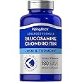 Amazon.com: Piping Rock Glucosamine Chondroitin MSM Plus Turmeric | 180 Caplets | Double ...