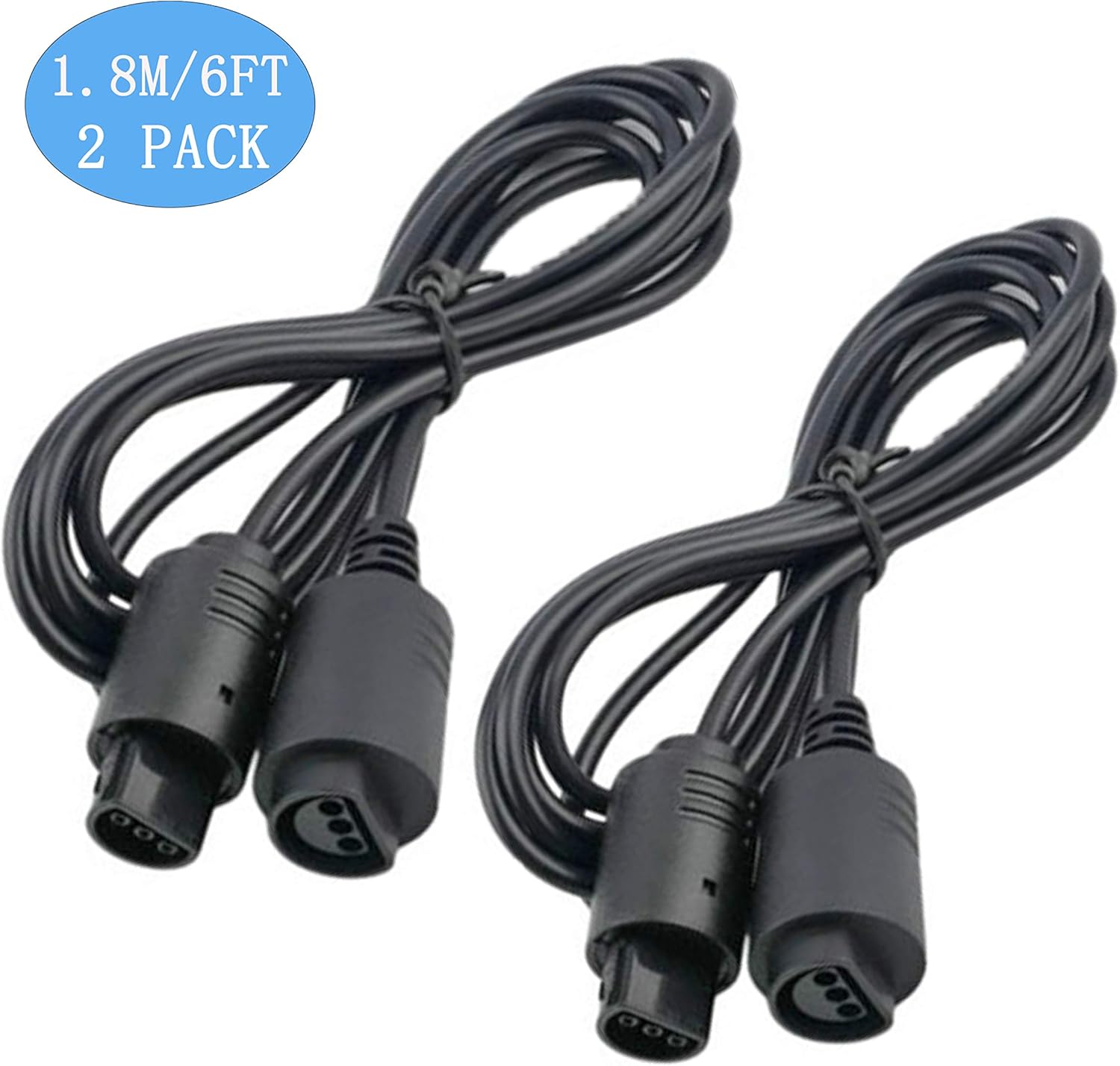 Reiso 2X 1.8m/6ft N64 Extension Cables for Nintendo N64 64 Controller(2 ...