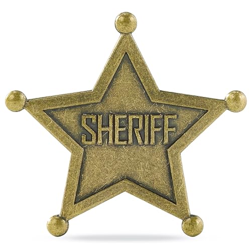 Sheriff Badge, Made of Metal, Police Pin, Western Cop Star, Old West ...
