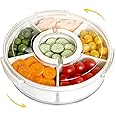 Amazon.com: 360°Rotatable Divided Serving Tray with Lid - Snackle Box ...