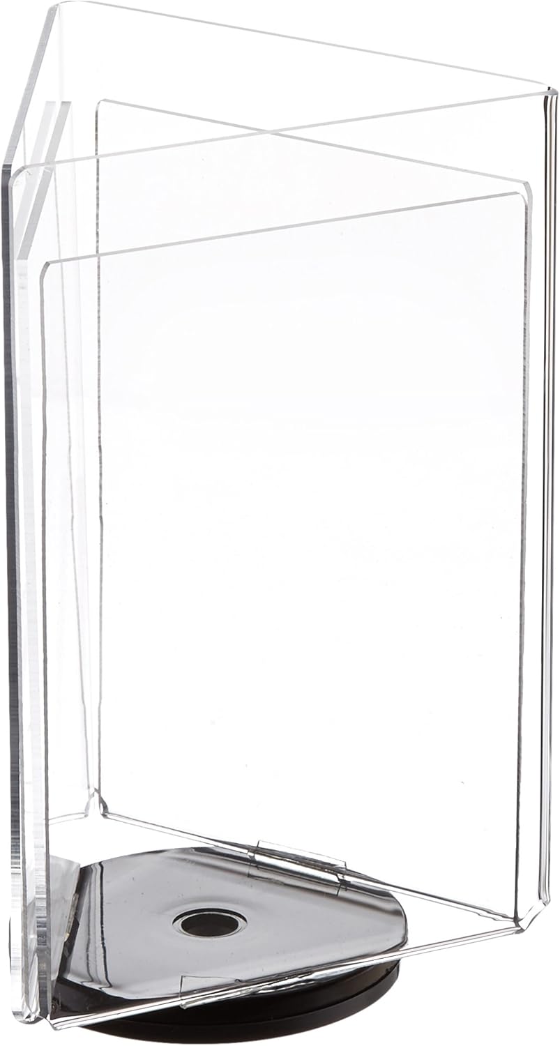 Azar Displays 193730 5.5" W x 8.5" H 3-Sided Sign Holder with Revolving ...
