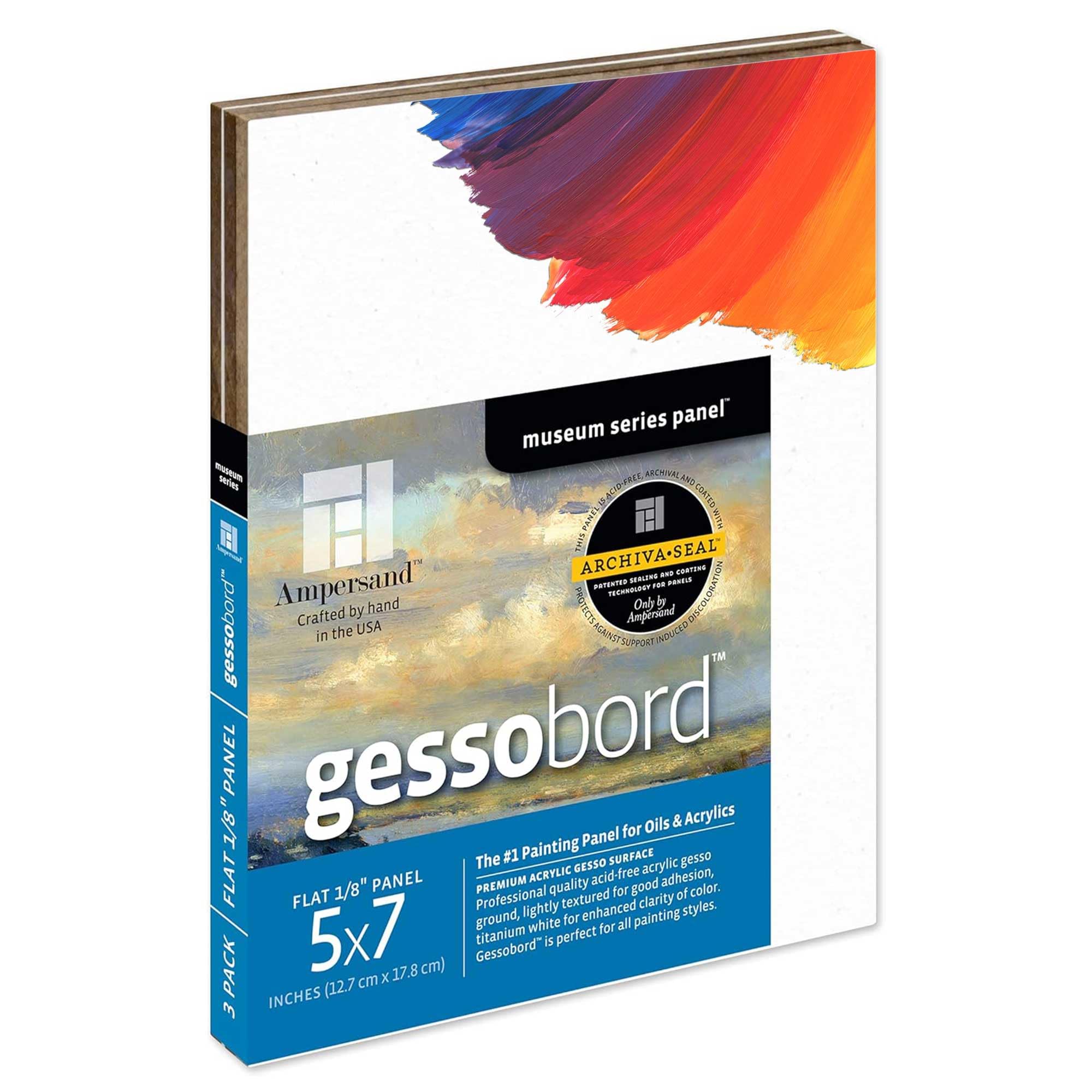 Ampersand Art Supply Museum Series Gessobord | 5x7 | 1/8" Flat Profile ...