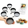 Amazon.com: KUHA Mini Cast Iron Skillets 4” (Pack of 6) - Black Non ...