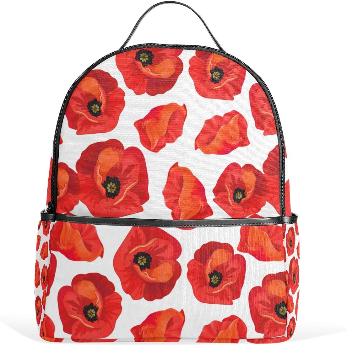 Red Poppies Flower Backpack Waterproof Shoulder Book: Amazon.co.uk ...