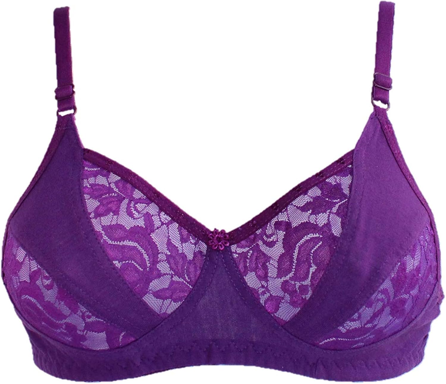 Buy JIYA MAKEOVERS Non Padded NET Bra (Purple, 32) at Amazon.in